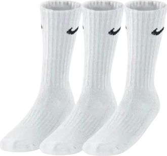 Nike unisex, Sous-v&ecirc;tements, Blanc, Taille: S Lot de 3 paires de chaussettes montantes rembourr&eacute;es