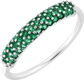 Edenly Ring Paradiesvogel - Smaragde - 18 Karat Weißgold