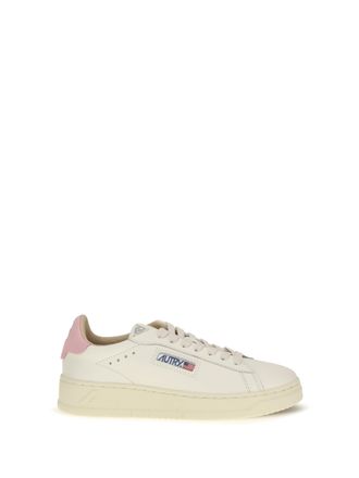 Autry Womens Sneakers Medialist Low Calf Leather Pink Mrsh-Pinkdolph Trainers Mrsh/pinkdolph