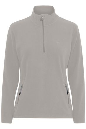 North Bend NBConni Fleecepullover atmungsaktiv modischer Troyer-Pullover mit Stehkragen, Größe:40, Farbe:Drizzle (1139)