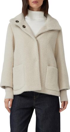 s.Oliver Jacke mit Stehkragen und Rippstrick-Manschetten