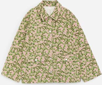 Arket Jeansjacke In A-Linie -Gr&uuml;n