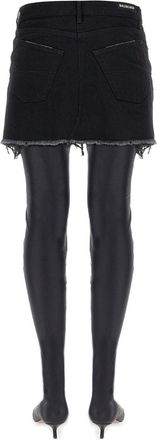 Balenciaga Cut-Up Denim Skirt - Black