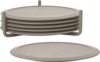 Zone Denmark Zone Denmark Singles Dessous de Verre en Silicone, Dessous de Verre pour Verres, Tasses, Verres &agrave; Cocktail, diam. 10 cm, Hauteur 3,1 cm, 6 pi&egrave;ces, Sup