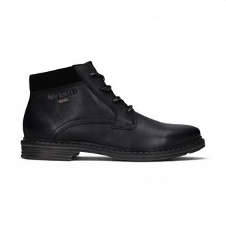 Bugatti Herren Schwarze Leder-Schn&uuml;rstiefel Chukka Kn&ouml;chelstiefel - Rigalo Evo