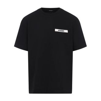 Jacquemus Gros Grain T-Shirt - - Tops - Herren - Schwarzk - 2XL
