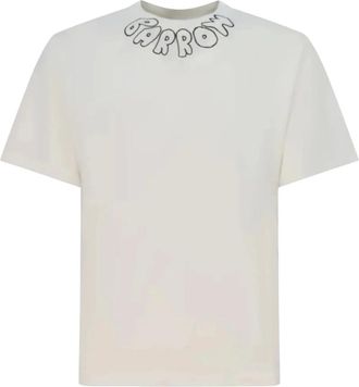 Barrow Barrow - T-shirt en jersey avec motif ours - Homme - Tops - Blanc - Taille: L