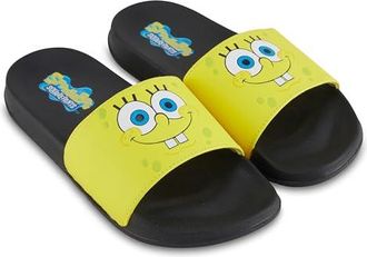 Nickelodeon Sandales Bob léponge pour homme - Chaussures Bob léponge - Noir/jaune, 6-7