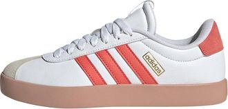 adidas Adidas Damen VL Court 3.0 Shoes, Cloud White/Preloved Scarlet/Gold Metallic, 41 1/3 EU