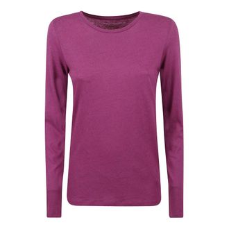 Majestic Filatures Langarm-T-Shirt mit Rundhalsausschnitt - - Tops - Damen - Rosa - M