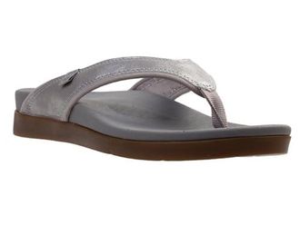 Spenco Femme Shoreline Dusted Metallic Tongues, Gris, 41 EU Large