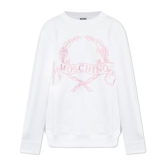Moschino Femme, Sweatshirts et sweats à capuche, Blanc, Taille: 40 FR SweaT-shirt avec broderie