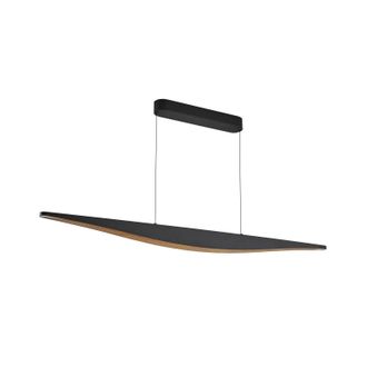 Lucande LED Clavit dimmbar (Modern) in Schwarz aus Metall (1 flammig,) Wohnzimmerleuchte