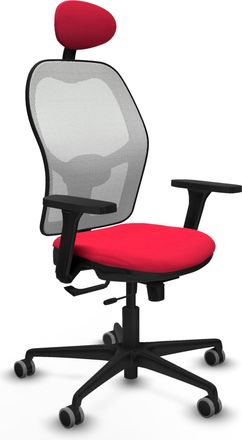 Piqueras y Crespo Ergonomischer Drehstuhl mit Chorquera Armen, h&ouml;henverstellbarer Lendenwirbelst&uuml;tze und festem Kopfteil, ausgestattet mit Syncro/Traslack und injiziert