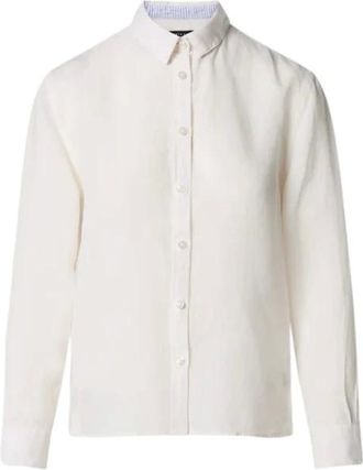 North Sails Femme, Blouses et Chemises, Blanc, Taille: 38 FR Linen Shirt