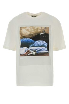 Jil Sander Graphic-Print Cotton T-Shirt - White