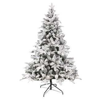 Mobili Rebecca Kleiner Schneebaum, Weihnachtsb&auml;ume 150, PVC Pe, Metallfu&szlig;, 809 Zweige, Realistische Wirkung - Ma&szlig;e: 150 x 102 x 102 cm (H&times;W&times;T) - Art. RE6757