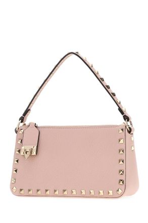 Valentino Garavani Womens Pastel Pink Leather Small Rockstud Handbag Rose Quartz Borse A Tracolla Bag