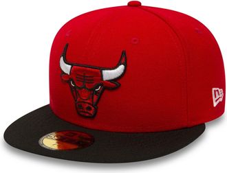 New Era Herren Baseball Cap Mütze NBA Basic Chicago Bulls 59 Fifty Fitted Baseball Cap Mütze, red Black, 59