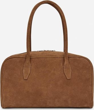 Arket Bowlingtasche Aus Veloursleder -Braun