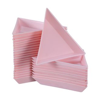 Angoily 30 St&uuml;ck Dreieckige Perlentabletts aus Kunststoff 30 St&uuml;ck Sortier und Aufbewahrungsbrett f&uuml;r Strasssteine und Schmuckperlen Stapelbarer Organizer f&uuml;r