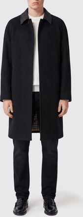 Burberry Einreihiger Mantel aus Wolle und Kaschmir mit kariertem Kragen