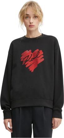 Karl Lagerfeld Damen, Sweatshirts & Hoodies, Schwarzk, SGr&ouml;&szlig;e