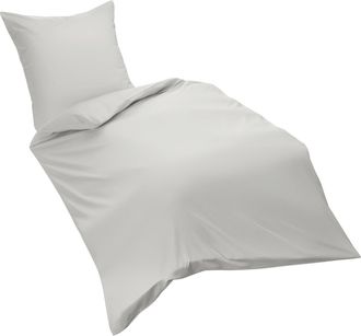 Fleuresse 603089 Fb. 17 Flanell-Bettwäsche, 155 x 220 cm, Silber