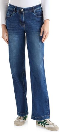 Cecil Wide Leg Jeans mid Blue wash 33