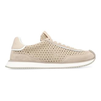 Dolce & Gabbana Low-Top Sneakers mit Leder-Eins&auml;tzen - - Shoes - Herren - Beige - 40 EU