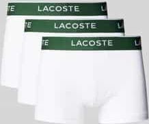 Lacoste Trunks mit elastischem Label-Bund im 3er-Pack