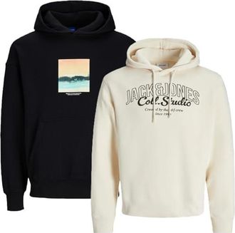 Jack & Jones At4io Sweat à capuche grande taille pour homme 3XL 4XL 5XL 6XL 7XL 8XL, Lot de 2 : 48, XXXXL