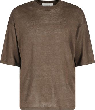 Roberto Collina Homme, Tops, Brun, Taille: M Girocollo MC Comfort Fit