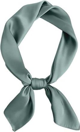 Generic Produit catégorie Silk Scarves | Produit titre Écharpe 70 cm Polka Cou Couleur Écharpe Femme Polyvalente Élégante Accessoire Couture (Army Green, One 