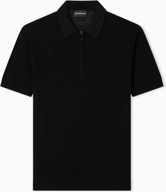 Emporio Armani Homme, Tops, Noir, Taille: S Pull Col Polo