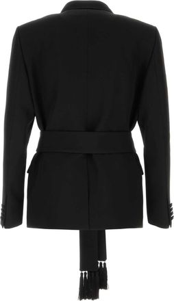 Valentino Garavani Virgin Wool Double-Breasted Blazer - Black