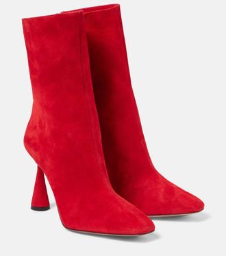 Aquazzura Ankle Boots Amore 95 aus Veloursleder