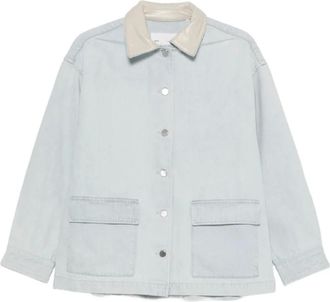 A Gold E Femme, Blouses et Chemises, Bleu, Taille: 38 FR Chemise en denim
