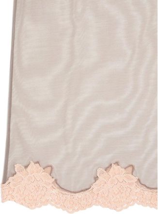 Valentino Tulle with Scalloped Lace Hem Skirt - Grey