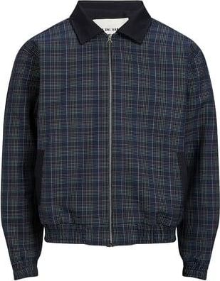 Pas Une Marque Bombers &agrave; carreaux &agrave; col classique