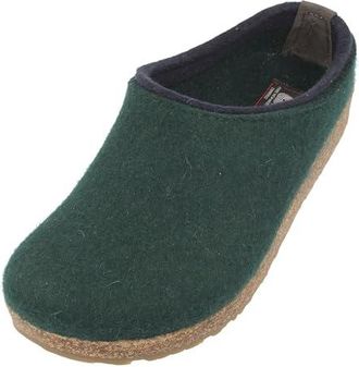 Haflinger Chaussons Mixte Adulte Grizzly Kris 711056, Pointure:45 EU, La Couleur:Vert