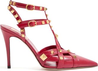 Valentino Garavani Studdy Kidskin Pumps 100mm - Rot