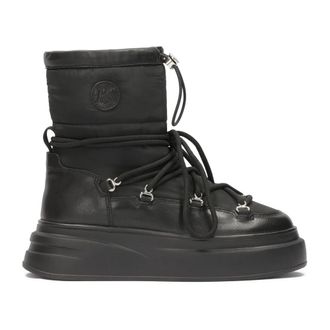 Kazar Schwarze Schneestiefel mit Bindung auf einer dicken Sohle - - Shoes - Damen - Schwarzk - 38 EU
