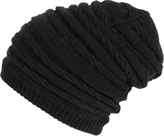 Nyls Cr&eacute;ation Bonnet Long Noir Rasta Laine Doublure Polaire Fashion Wack - Taille Unique - Noir