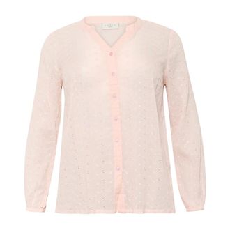 Kaffe Curve Femme, Blouses et Chemises, Rose, Taille: 54 FR Chemisier Blouse Brodée Lotus