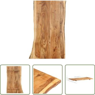 vidaXL vidaXL Bois massif - Dessus de table Bois dacacia massif 100x(50-60)x2,5 cm