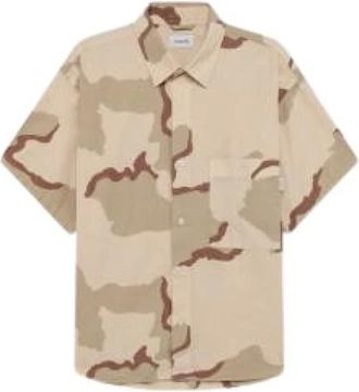 Amish Homme, Chemises, Beige, Taille: M Short Sleeve Chemises