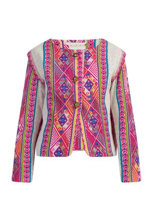 Izia Jacke M&auml;dchen Mehrfarbiges Pinkes Ethnomuster