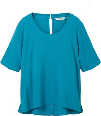 Tom Tailor Damen 1037271 T-Shirt Bluse, 31668-Petrol Green, 38