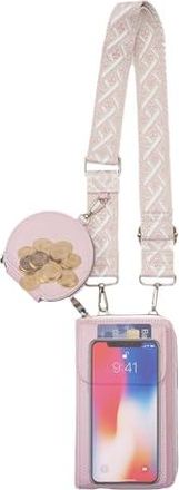 Generic Sacs pour t&eacute;l&eacute;phone portable pour femme - R&eacute;glable - 2024 - Petit portefeuille en cuir synth&eacute;tique - Pour t&eacute;l&eacute;phone portable, cartes, argent, Rose, vo